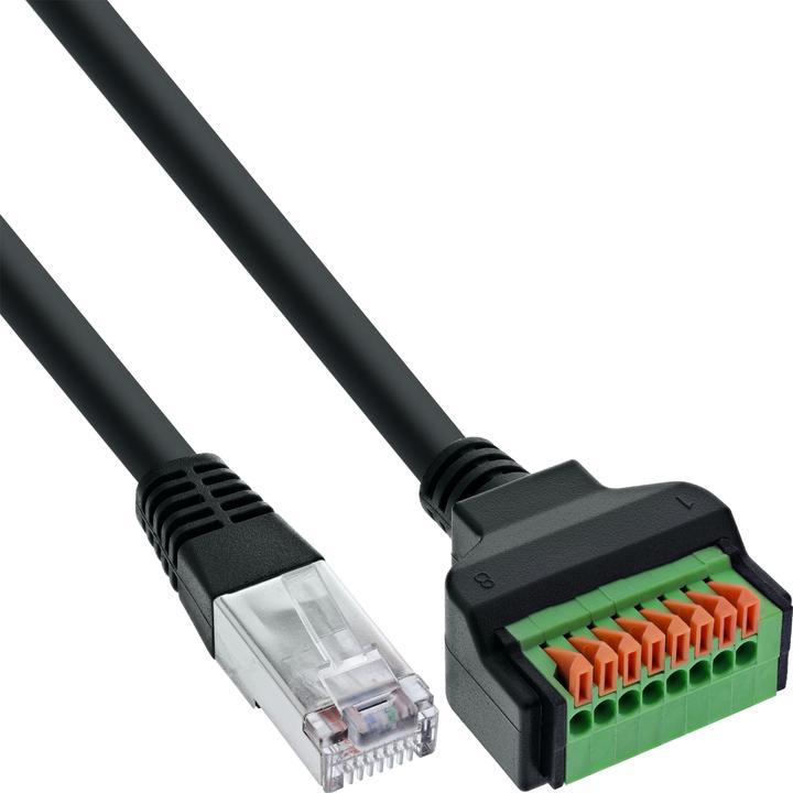 InLine ® RJ45 Stecker an Push-In-Klemme, 8-polig, Cat.5e, 15cm Kabel ...