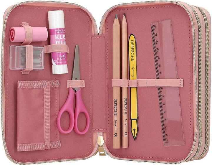 Schmidt Spiele DEPESCHE Miss Melody Federtasche Blossom Pony 3 Fächer rosa