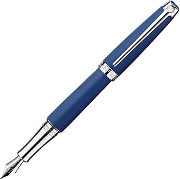 Caran d'Ache Caran dAche vulpen leman blauw mat m (Matt blue, rhodium ...