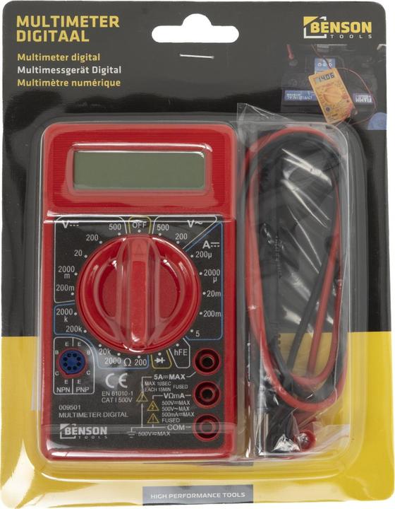Benson DIGITAL-MULTIMETER Vielfachmessgerät LCD Messgerät ...