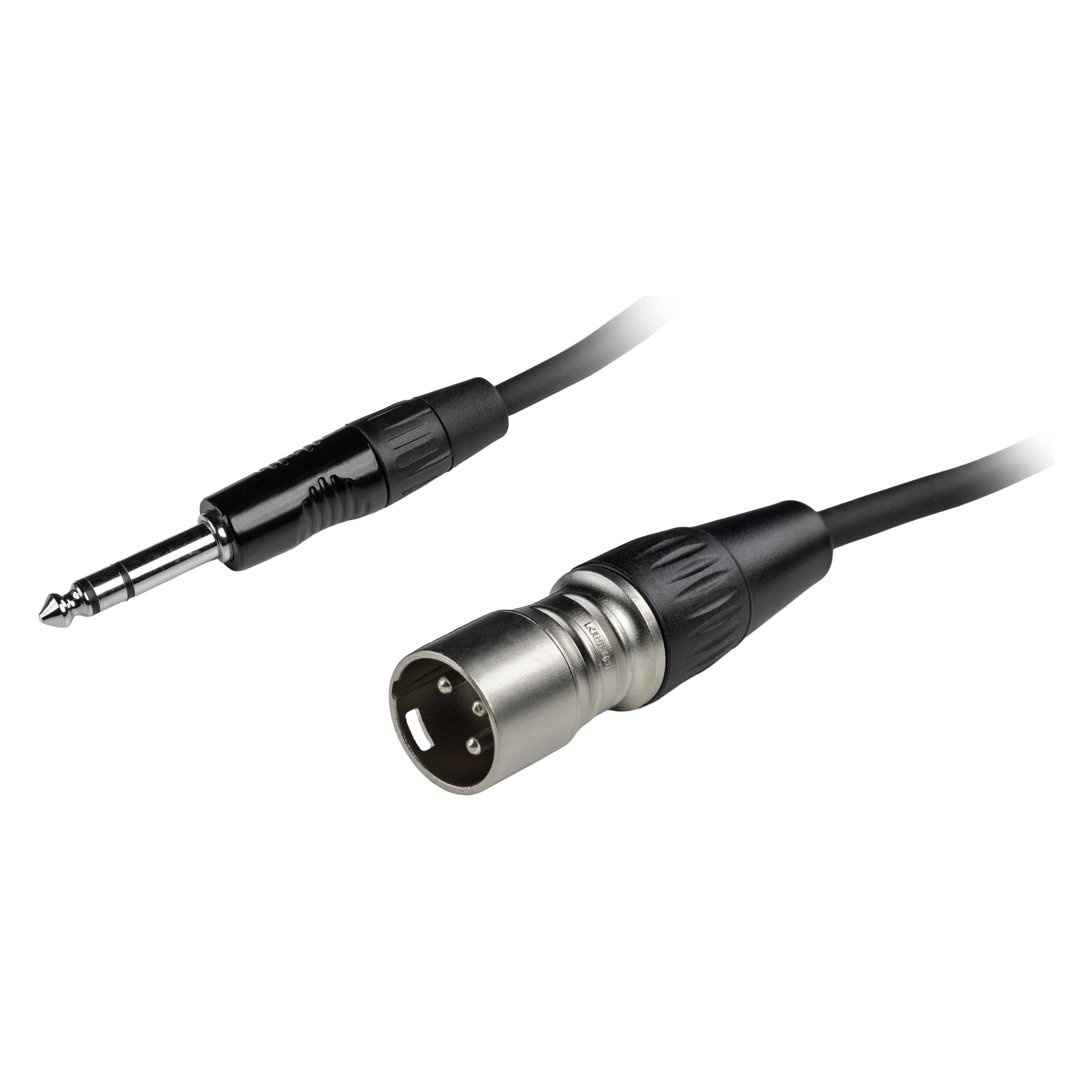 Fuj Tek 6.3 mm TRS to XLR Male Signal Cable, 5 m, Black (5 m, XLR Kabel)