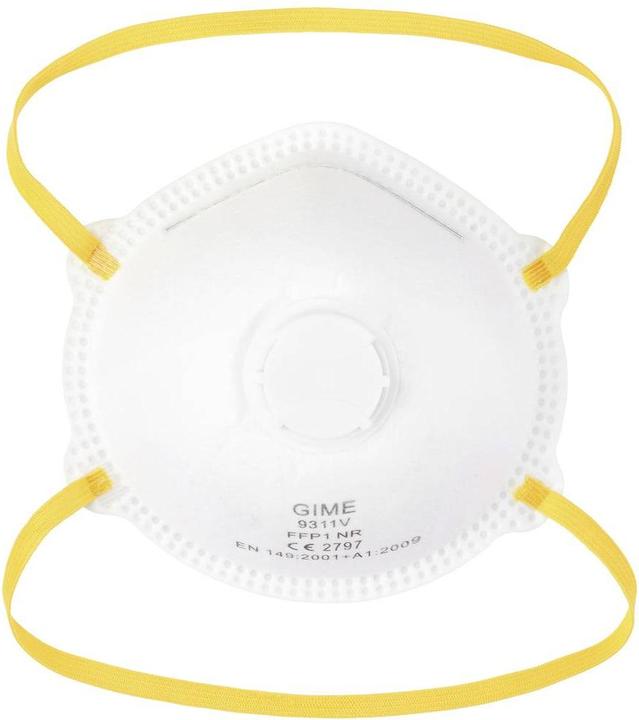 Gime 2575497 Feinstaubmaske mit Ventil FFP1 10 St. DIN EN 149:2001 + A1 ...