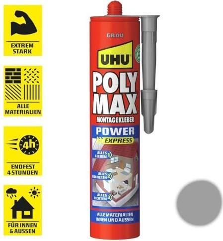 UHU POLY MAX POWER Montagekleber 425,0 g, 1 St. (520 g, 425 ml)
