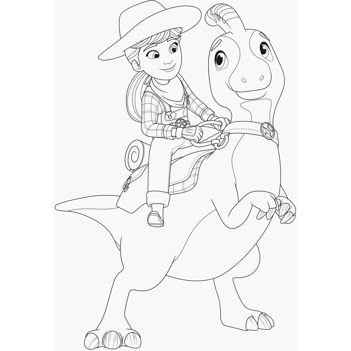 dino ranch coloring pages printable