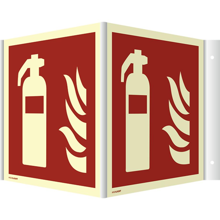 Moravia Fire protection sign Fire extinguisher angle sign plastic ...