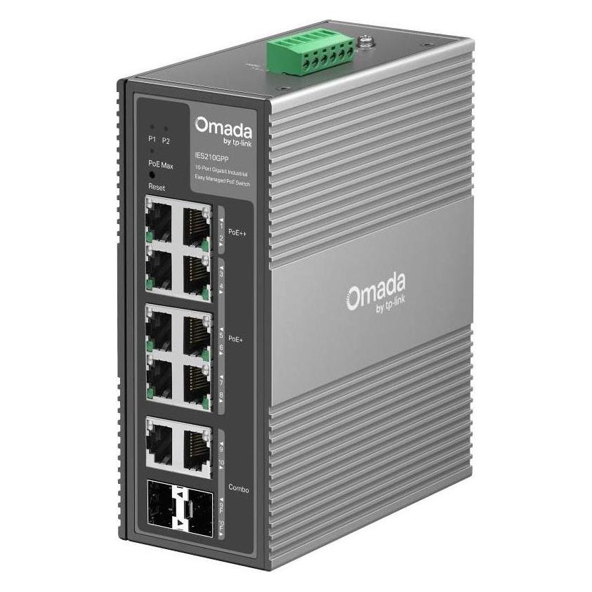 TP-Link 10-Port Gigabit PoE+ Industrie-Switch, 240W, IP40, Omada Managed