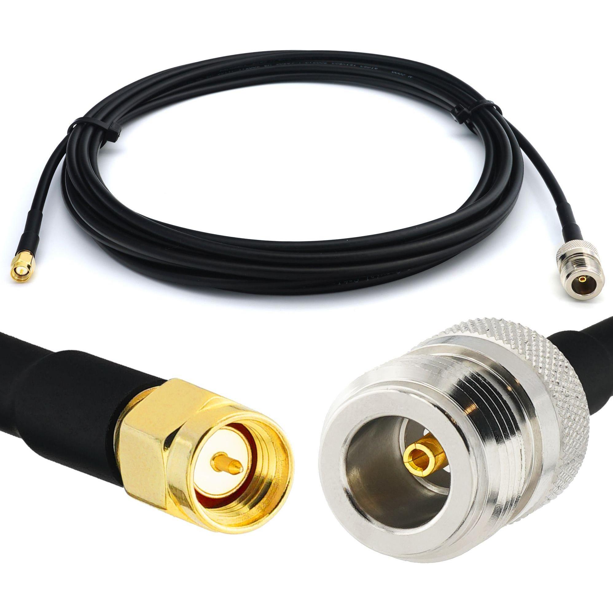 Rangeful SMA Male to N Female 12m RG58/U Coaxial Cable RG58-SM-NF-12 - Galaxus
