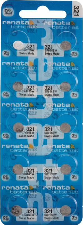 Renata 321 (SR616SW) Knopfzellen Batterie Silberoxid (10er Multipack ...
