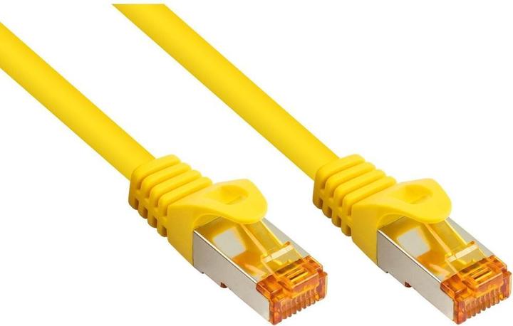 Varia Cat. 7 Patchkabel RJ45, 1m, TPE, gelb, flexibel, geschirmt
