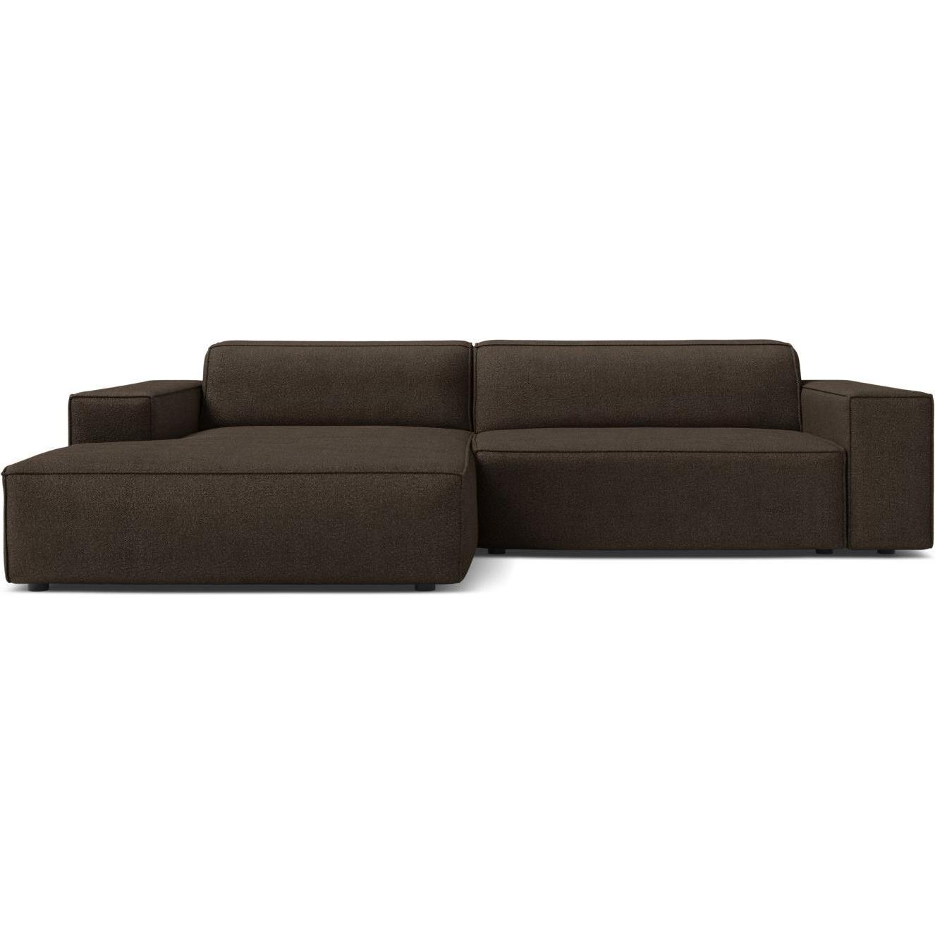 Micadoni Boucle Modular Left Corner Sofa, "Jodie", 3 Seats, Brown ...