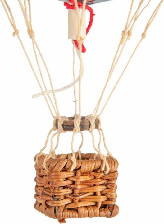 Authentic Models Montgolfiere 13cm - Rouge Avec Coeurs Blancs
