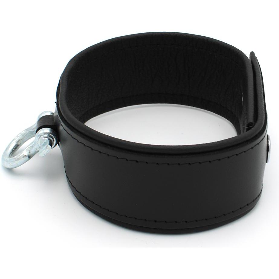 Kiotos Leather Push Button Collar with Metal Shackle - Galaxus