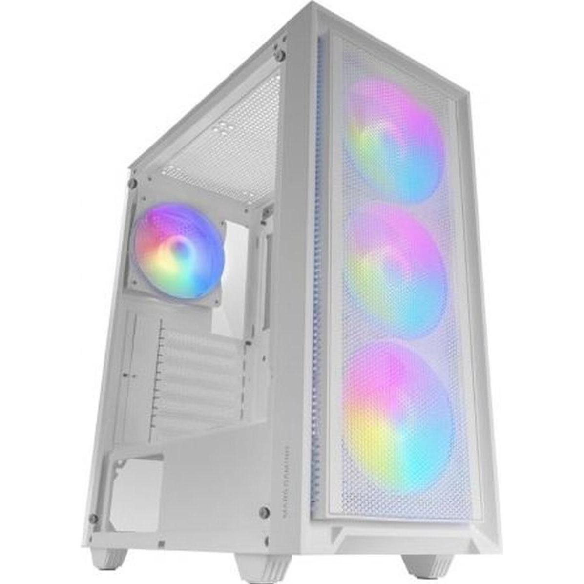 Mars Gaming Boitier Moyen Tour Atx Mc-Air RGB Avec Panneau Vitré (Blanc ...