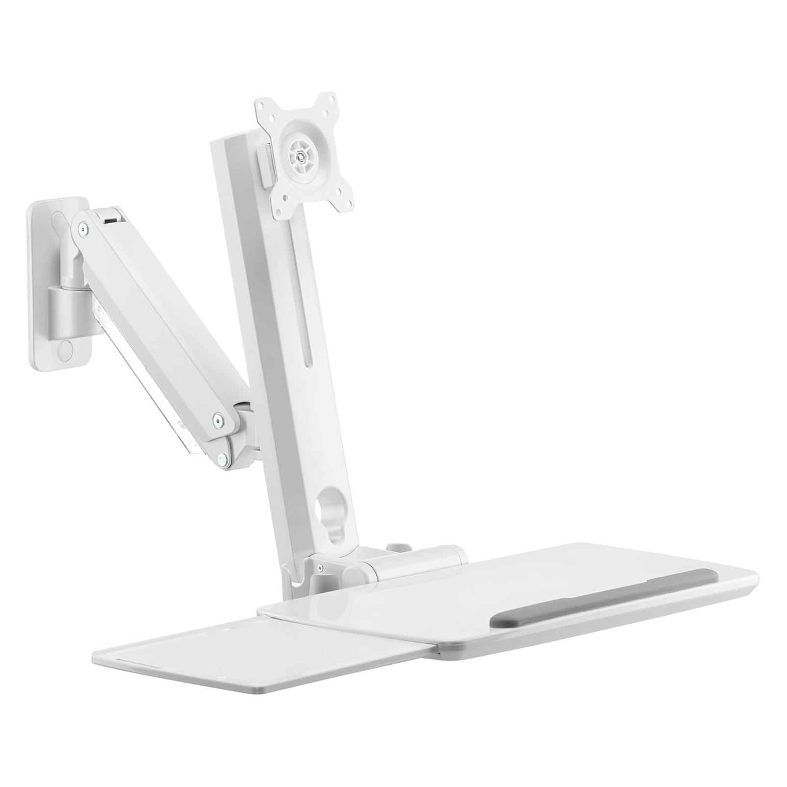 PureMounts Adjustable Wall Mount with Keyboard Tray for Monitors Up to ...