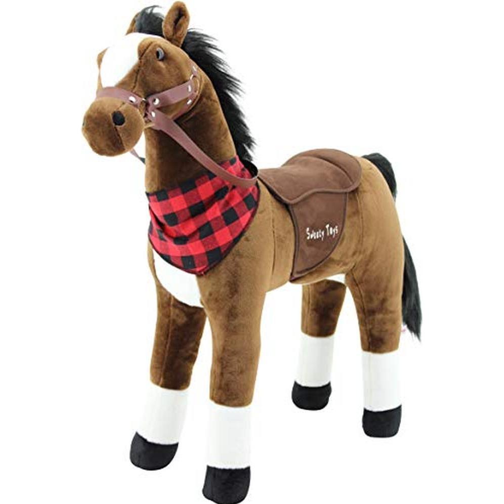 Sweety Toys Sturdy Standing Plush Ride-On Horse for Safety - Galaxus