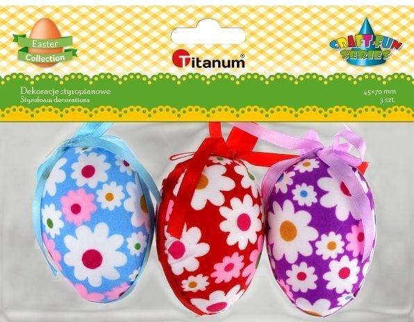 Craft with Fun Styropor-Eier 45x70mm mit Blumen, 3 Stück, mix - Galaxus
