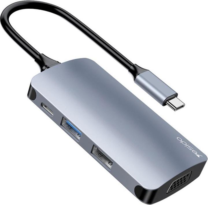 Yesido USB-C Hub HB16, 7in1, Grey - kaufen bei Galaxus