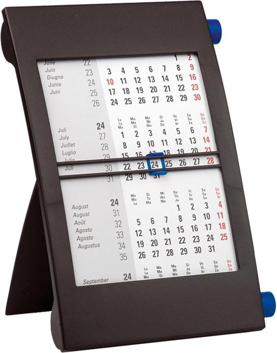 Simplex 3-month desk calendar 2024/25 50013.24 black/blue,3M/1S - Digitec