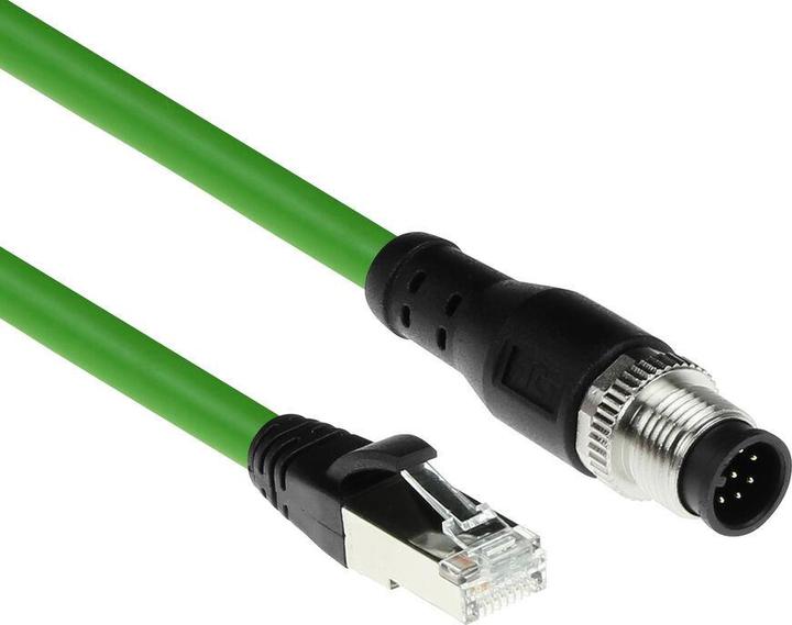 ACT Industrial 1.50 meters Sensor cable M12A 8-pin male to RJ45 male ...