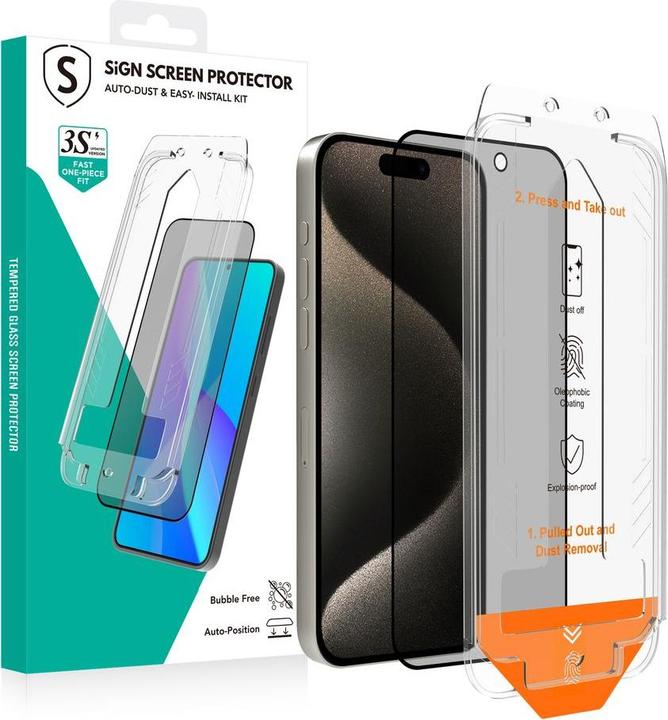 SIGN Privacy Screen Protector iPhone 15 Pro – EZ Apply dust free ...