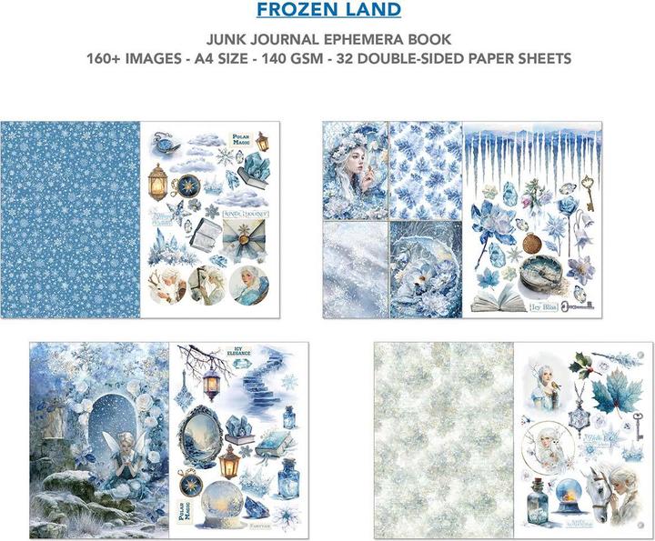 Ciao Bella Junk Journal & Ephemera Book "Frozen Land" - buy at Digitec
