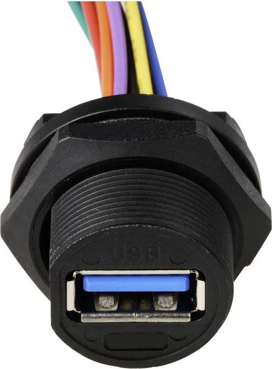 Tru Components USB 3.0-Buchse für die rückseitige Montage mit Draht ...