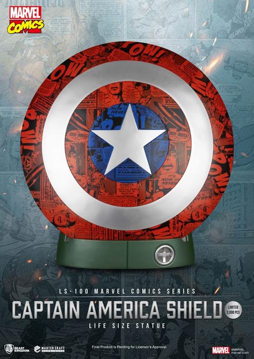 Beast Kingdom Marvel Comics PVC Captain America Bouclier Life Size ...