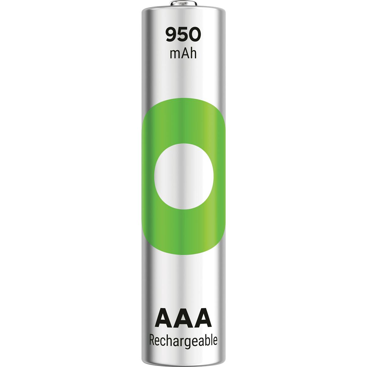 GP Batteries GP ReCyko Rechargeable Battery, Size AAA, 950 mAh, 4-pack ...