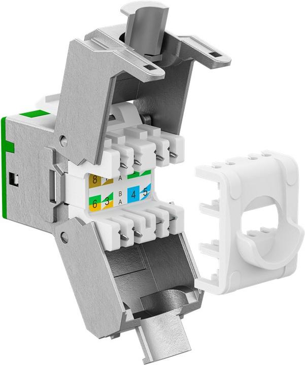 Goobay Keystone-Modul RJ45 CAT 6A, STP, Slim, grün - Digitec