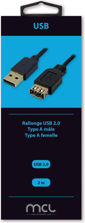 MCL RALLONGE USB 2.0 TYPE A MALE / FEMELLE - 2M - kaufen bei Digitec