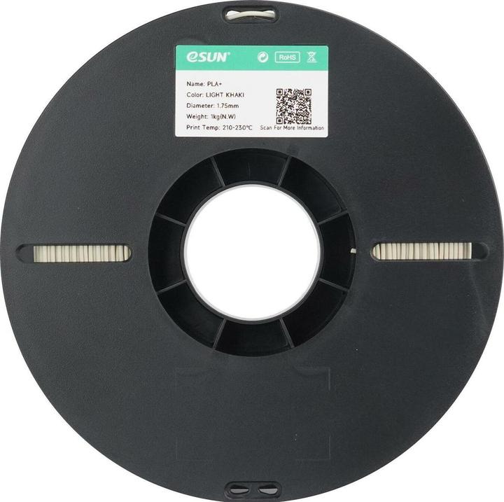 eSUN Filament PLA+ High Speed Helles Khaki 1.75mm 1000g (PLA, 1.75 mm ...
