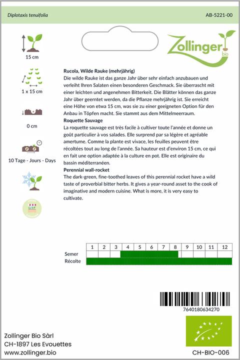 Zollinger Bio Rucola, Wilde Rauke - kaufen bei Galaxus - Galaxus