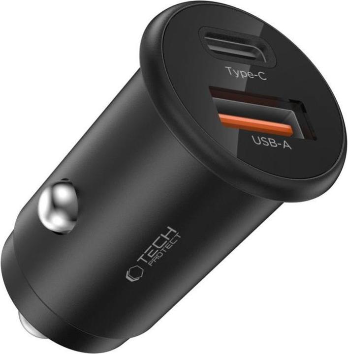 Tech-Protect CC02 2-PORT KFZ-LADEGERÄT PD 35W / QC3.0 SCHWARZ