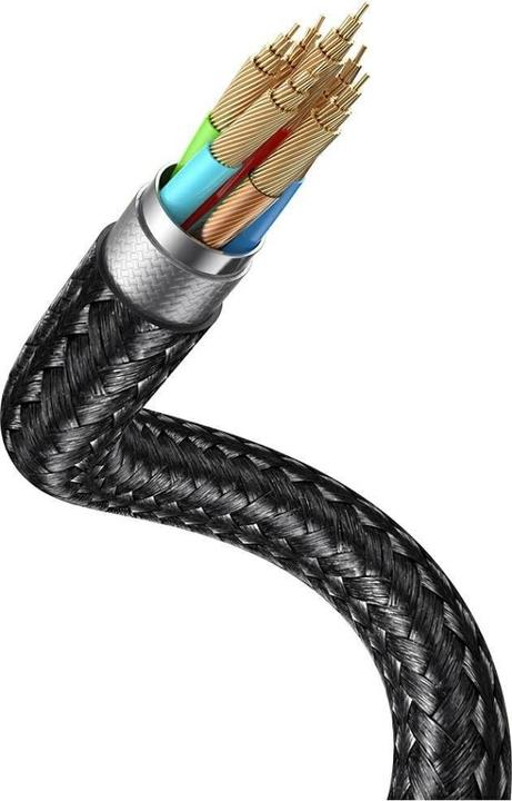 Usams Cable Huan Series 3-in-1 z ładowarką indukcyjną 72W do USB-C tarnish