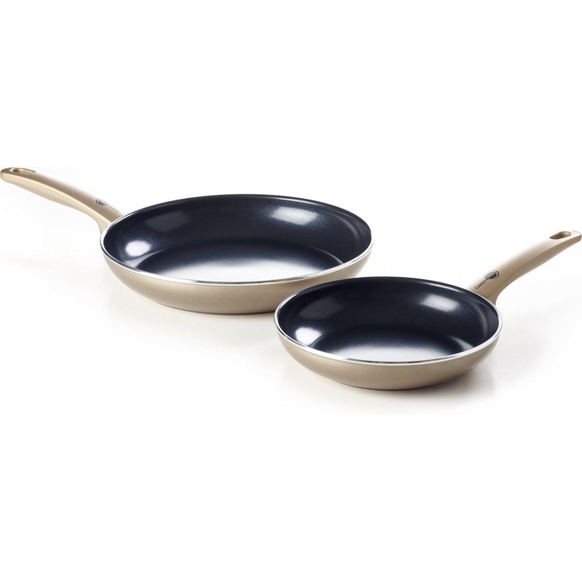 Greenpan Cambridge Bronze Fire Pan Set 24 cm & 28 cm - PFAS -frei ...