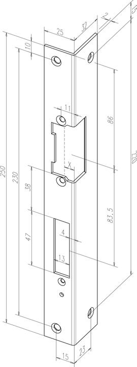 Assa Abloy FF WINKELSCHLIEssBLECH-------08001-04GOLDF. DIN LEFT - Galaxus