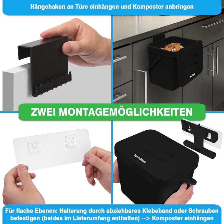 YourCasa Biomülleimer mit Sieb (7 l) - kaufen bei Galaxus - Galaxus