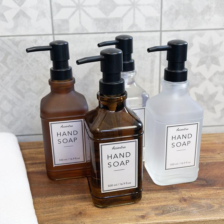 Accentra Handseife für Männer HAND SOAP in Glas Pumpspender transparent ...