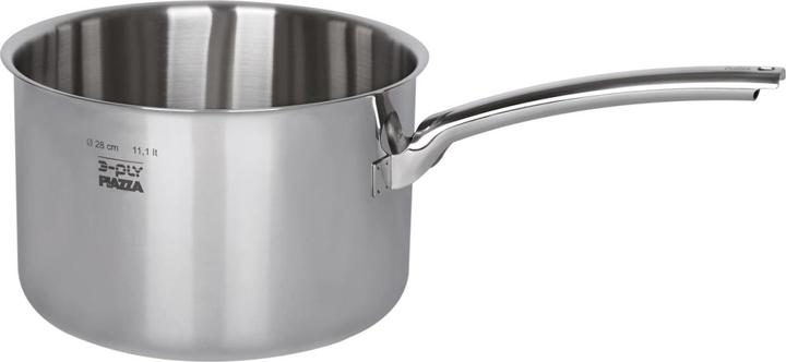Piazza 3 ply saucepan high 20x13cm (20 cm, Pot, Stainless steel) - Galaxus