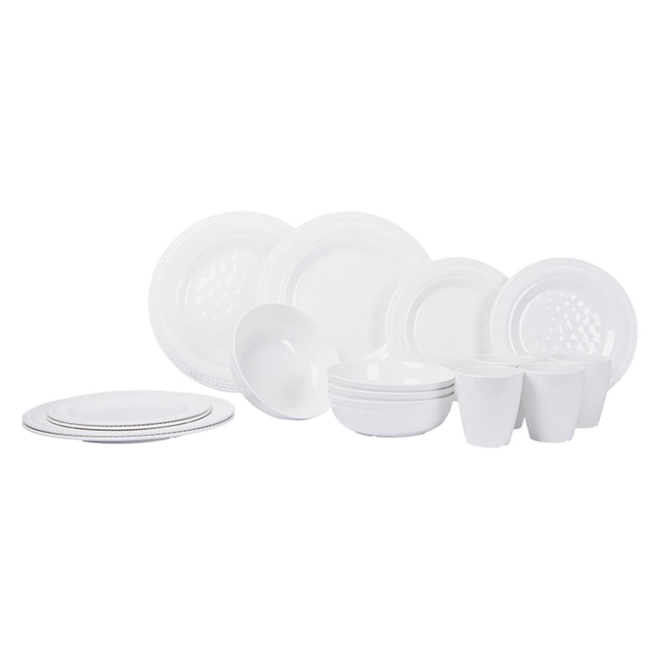 Bo-Camp Gimex - Royal Line - Servies - Wit - 16-Delig