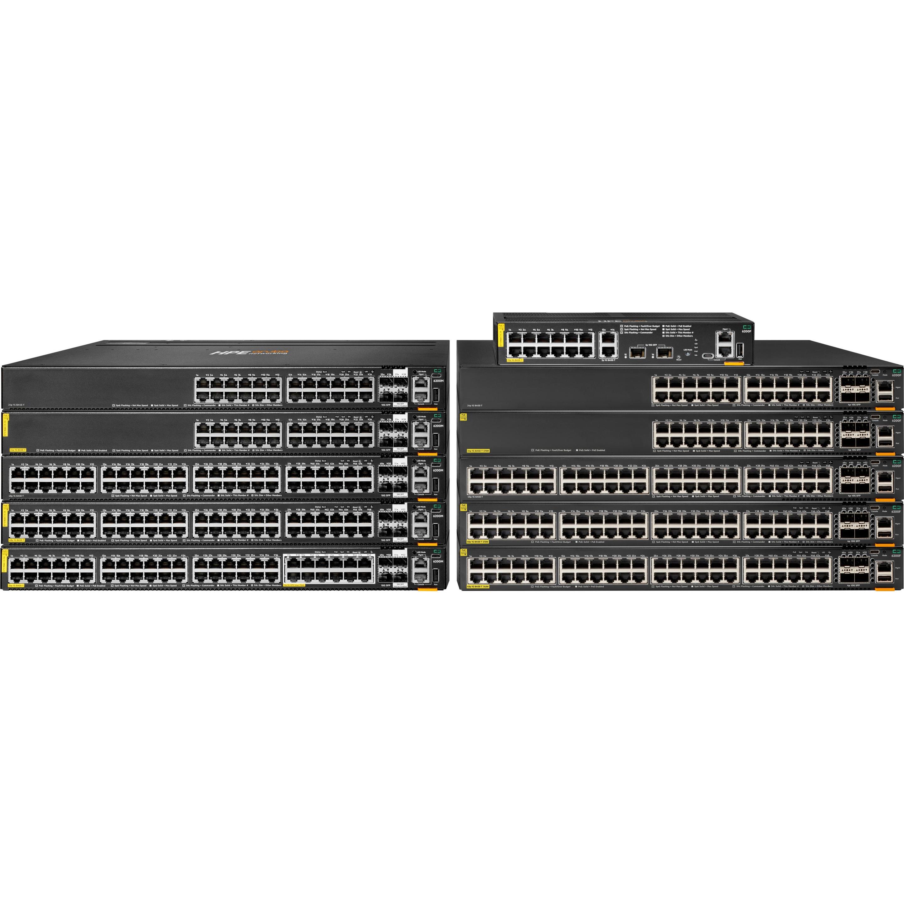 HPE Aruba 6200F 12G Class4 PoE 2G/2SFP+ 139W, Gestito, L3, Gigabit ...