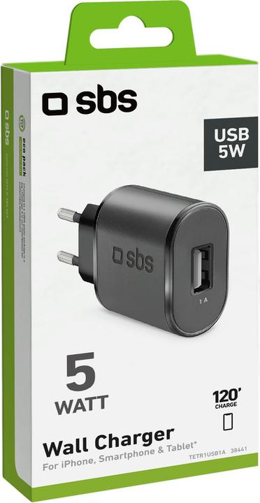 SBS Travel charger 100/250V 1000 mAh black - kaufen bei Galaxus - Galaxus