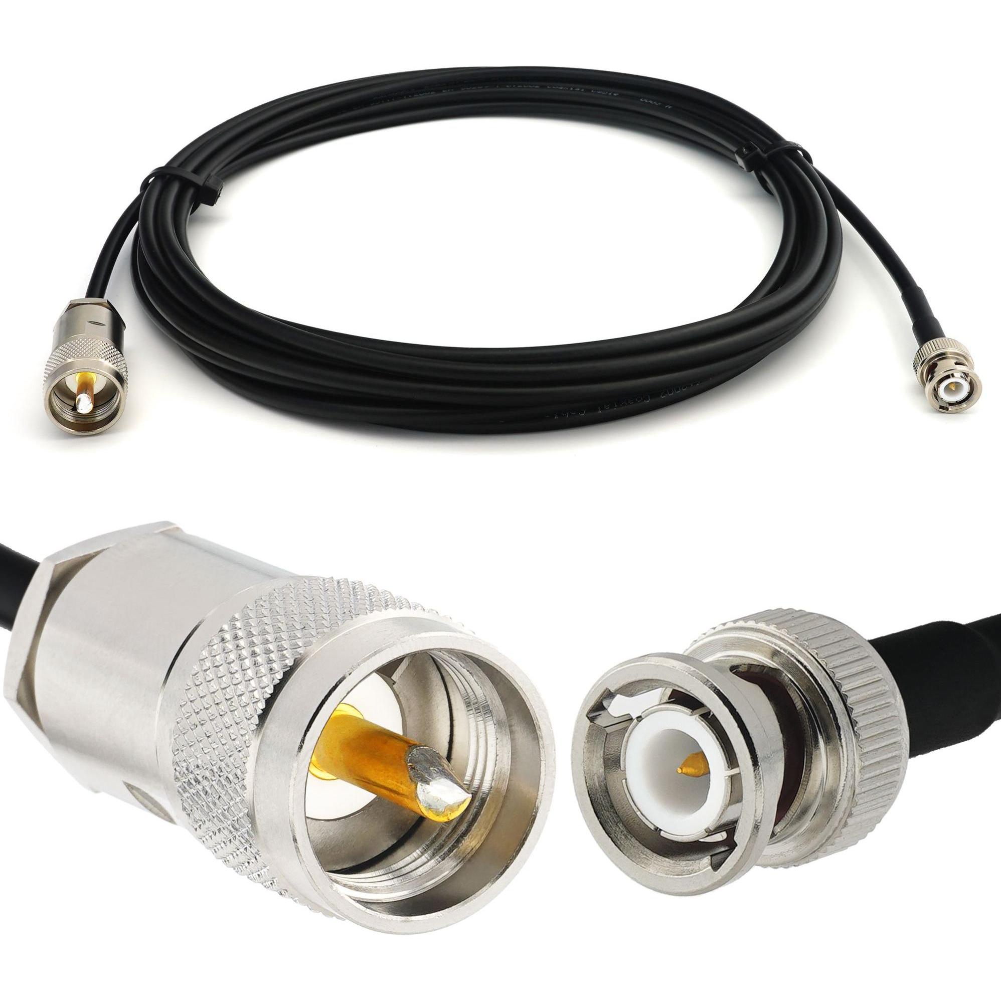 Rangeful BNC Male to PL259 5m UHF RG58/U Coaxial Cable RG58-BNCM-PL-5 - Galaxus