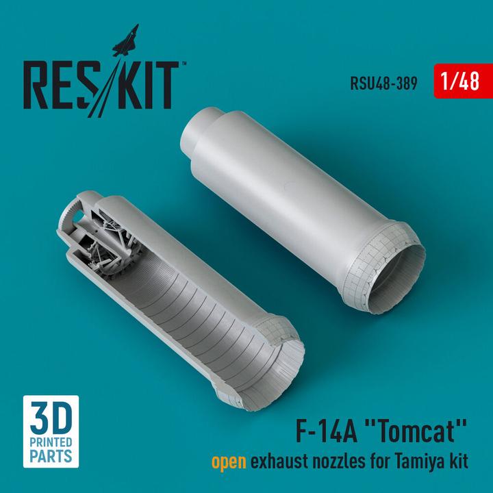 ResKit F-14A Tomcat open exhaust nozzles for Tamiya kit (3D Printed)