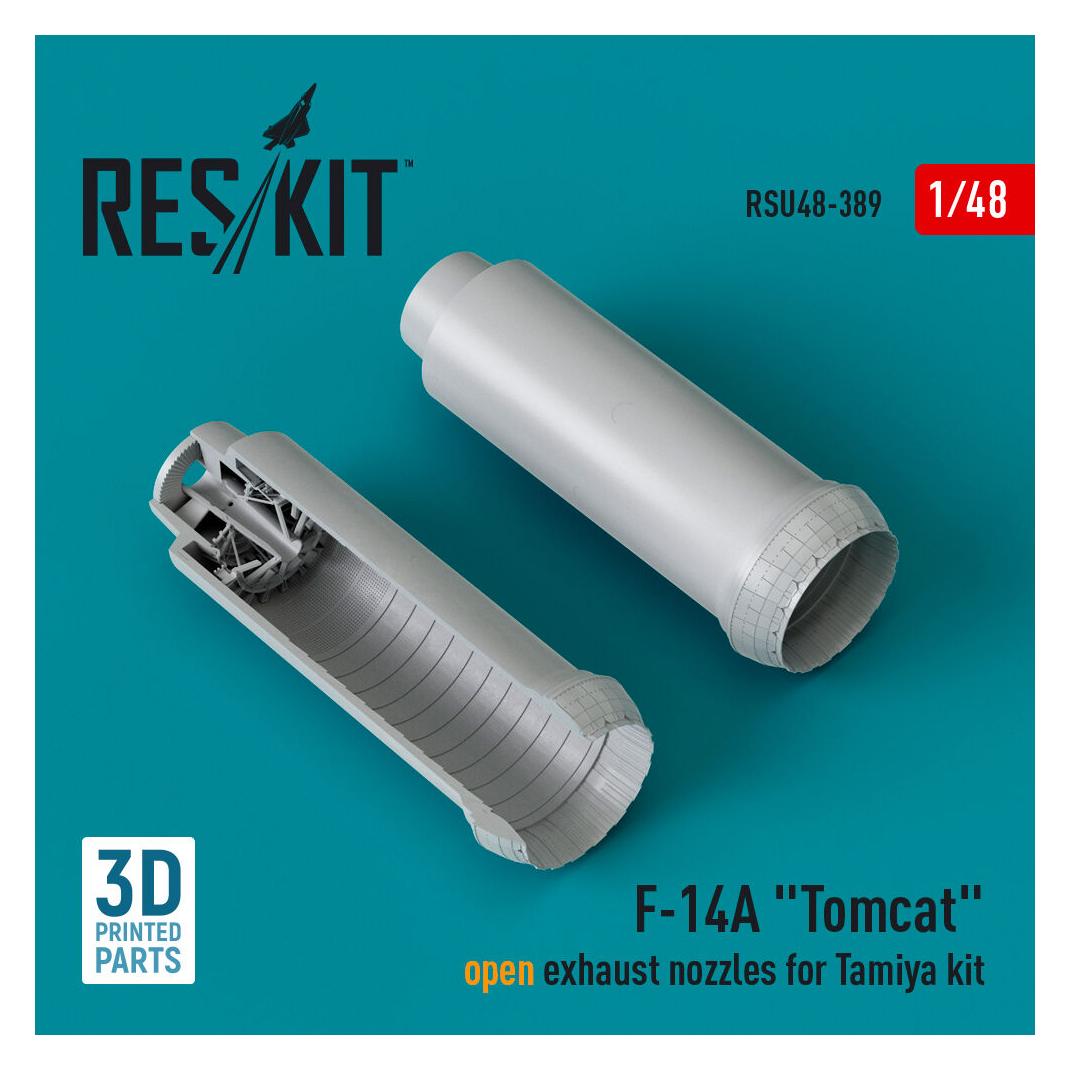 ResKit F-14A Tomcat open exhaust nozzles for Tamiya kit (3D Printed)