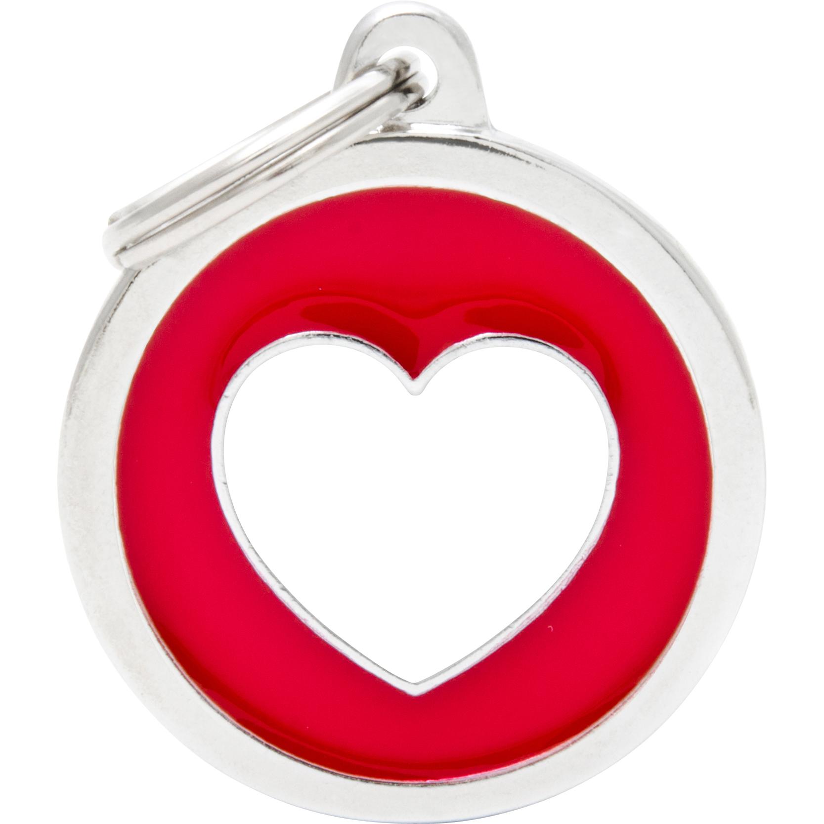 Myfamily MyFa tegn charms, cirkel rød, hjerte hvid, stor - Galaxus