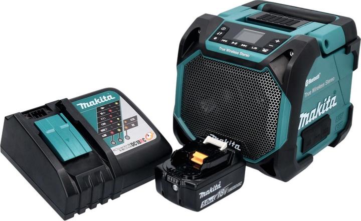 Makita DMR 203 RT1 Bluetooth Lautsprecher 12 V 18 V IP64 + 1x Akku 5,0 Ah + Ladegerät - Digitec