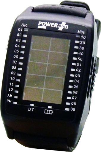 Powerplus Solar Solar-Binär-LED-Digitaluhr mit integrierter Powerbank ...