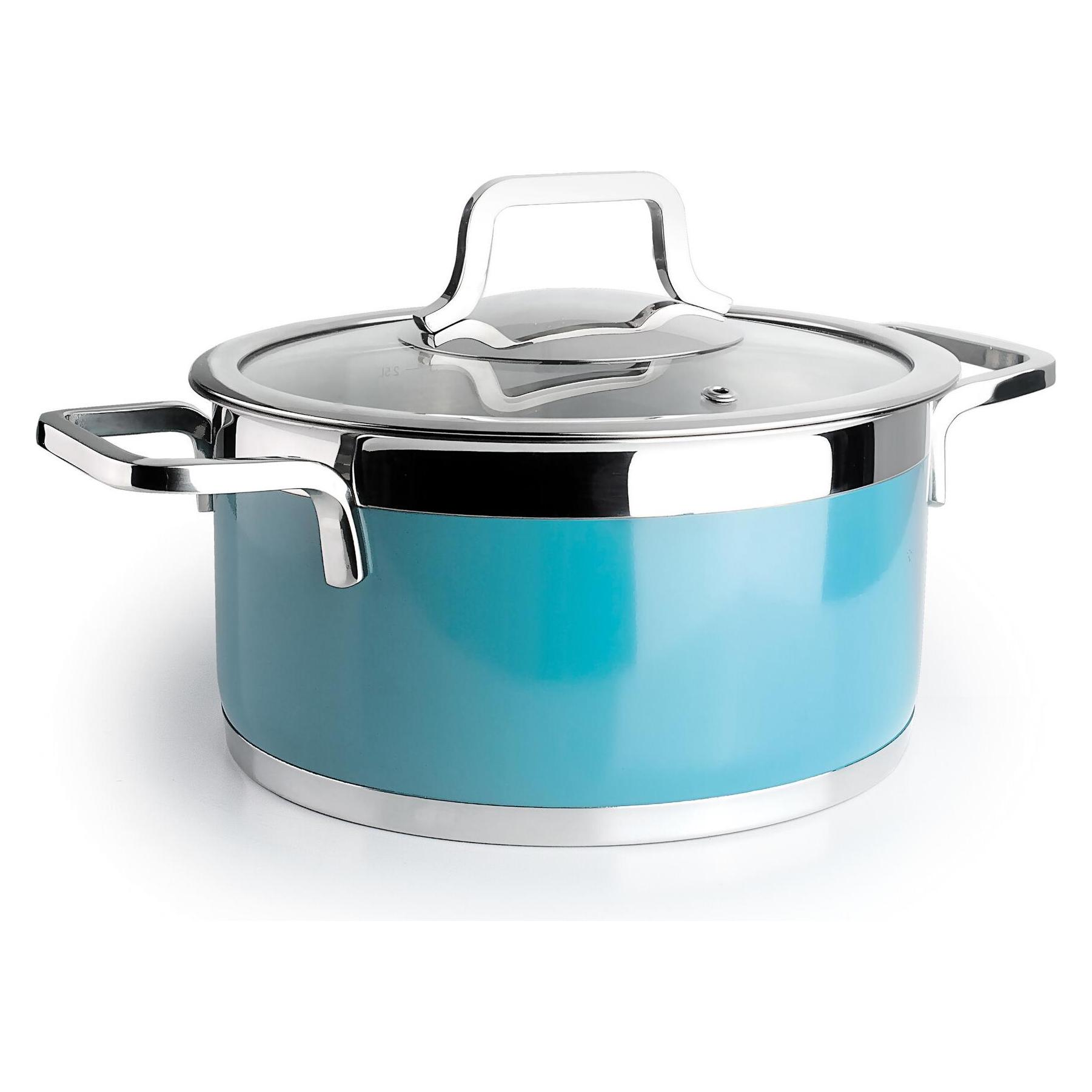 Lacor Buffet casserole with lid (24 cm, Pot, Saucepan, Stainless steel ...