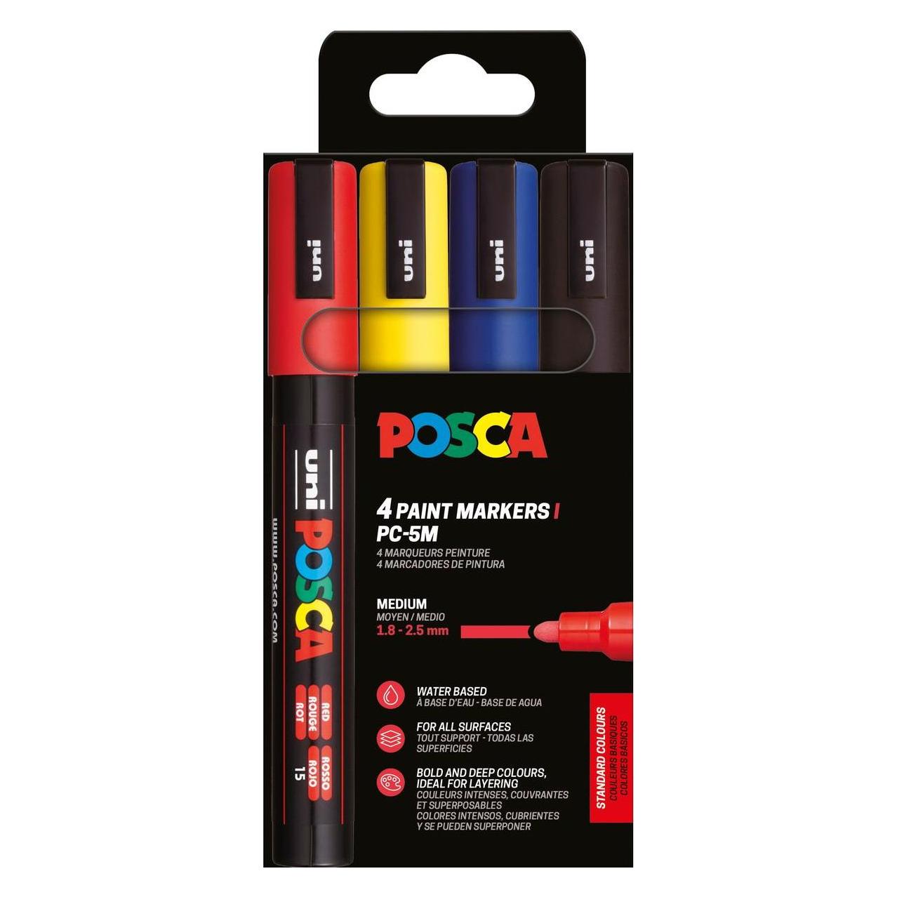 Posca Marker UNI PC-5M 4er Set Basic (4 x) - kaufen bei Digitec